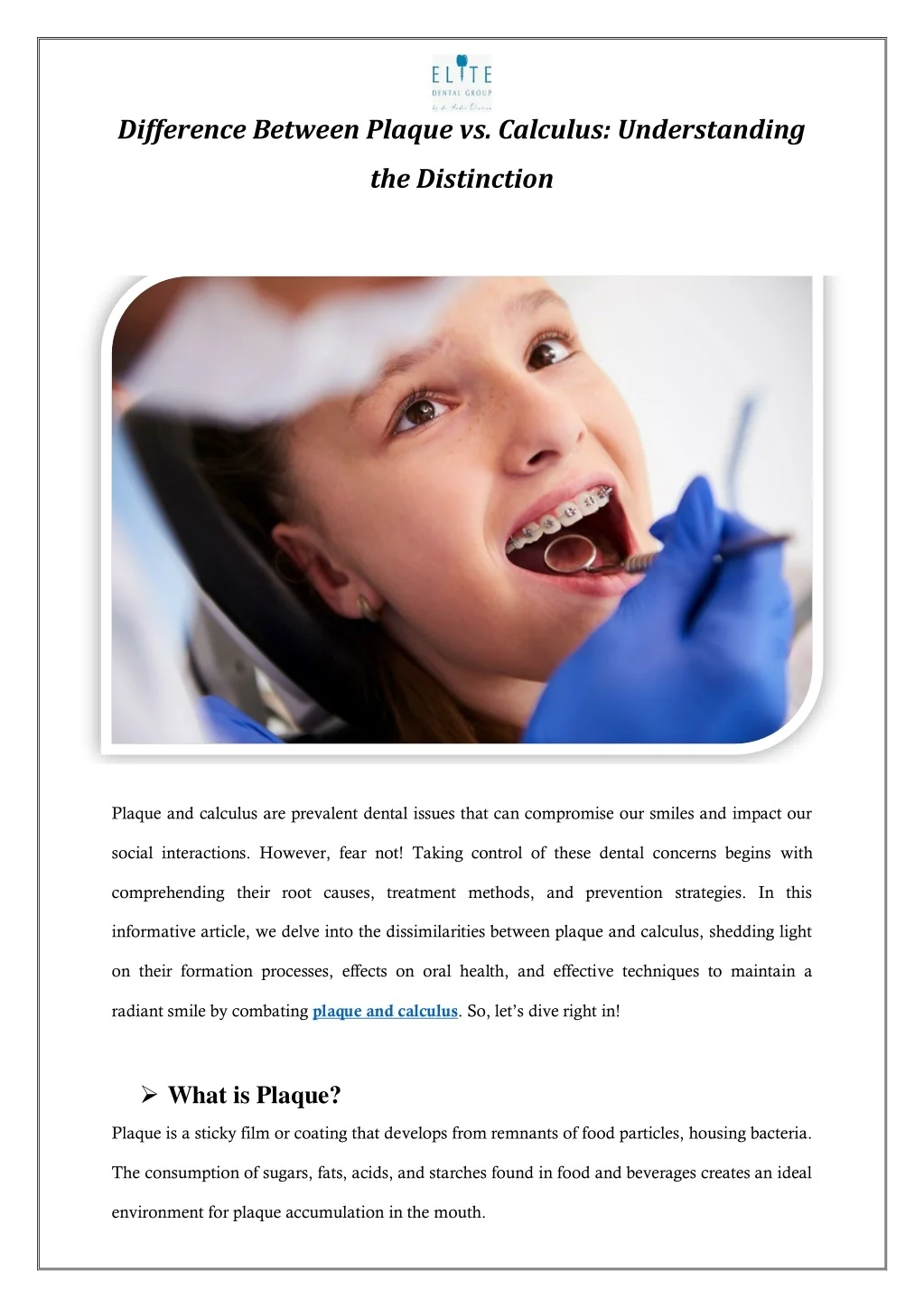 PPT - Difference Between Plaque vs. Calculus Understanding the ...