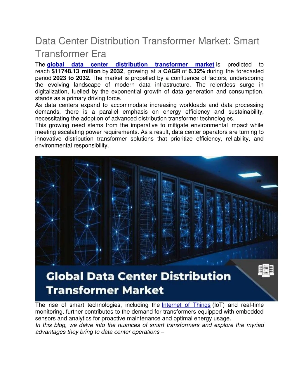 PPT - Data Center Distribution Transformer Market: Smart Transformer ...