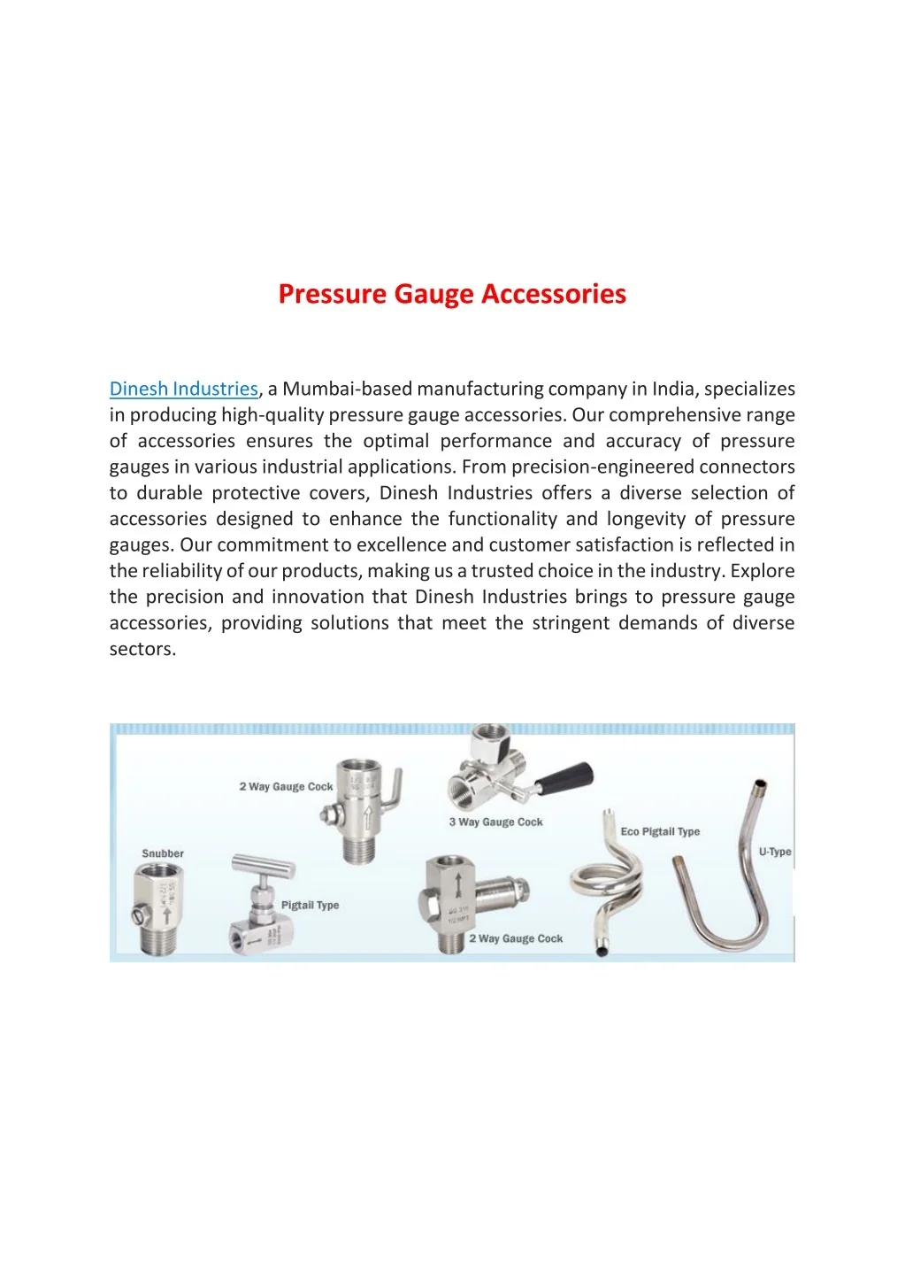PPT - Pressure Gauge Accessories PowerPoint Presentation, free download ...