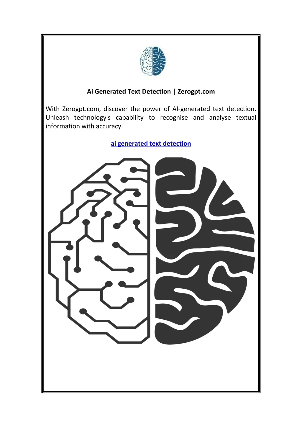 Ppt Ai Generated Text Detection Powerpoint Presentation