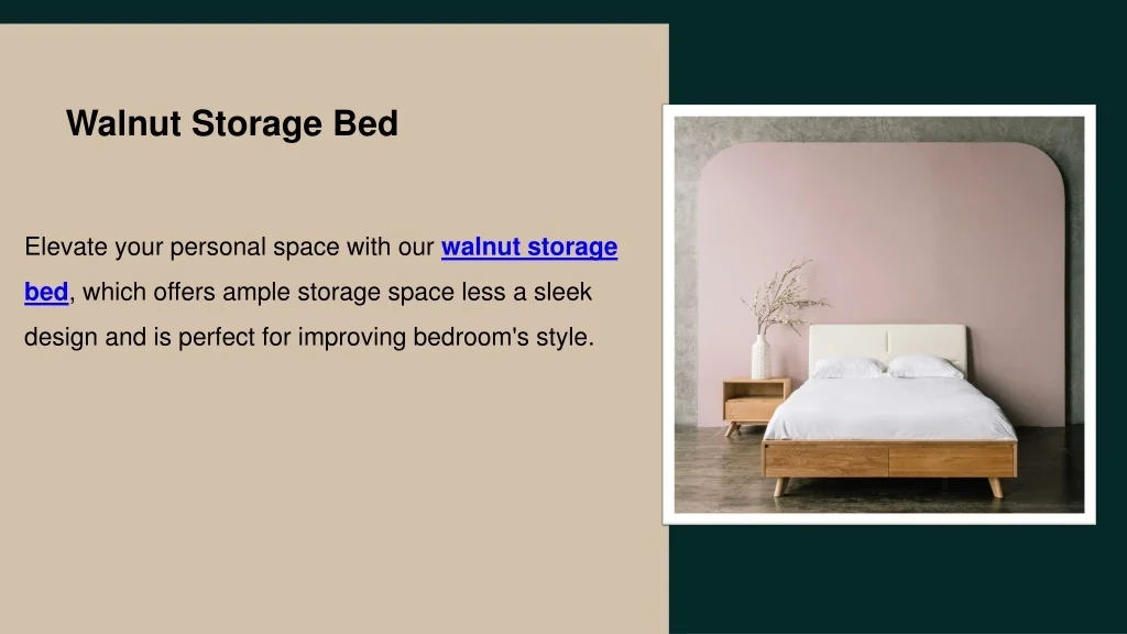 PPT - Walnut Storage Bed PowerPoint Presentation, free download - ID:12979186