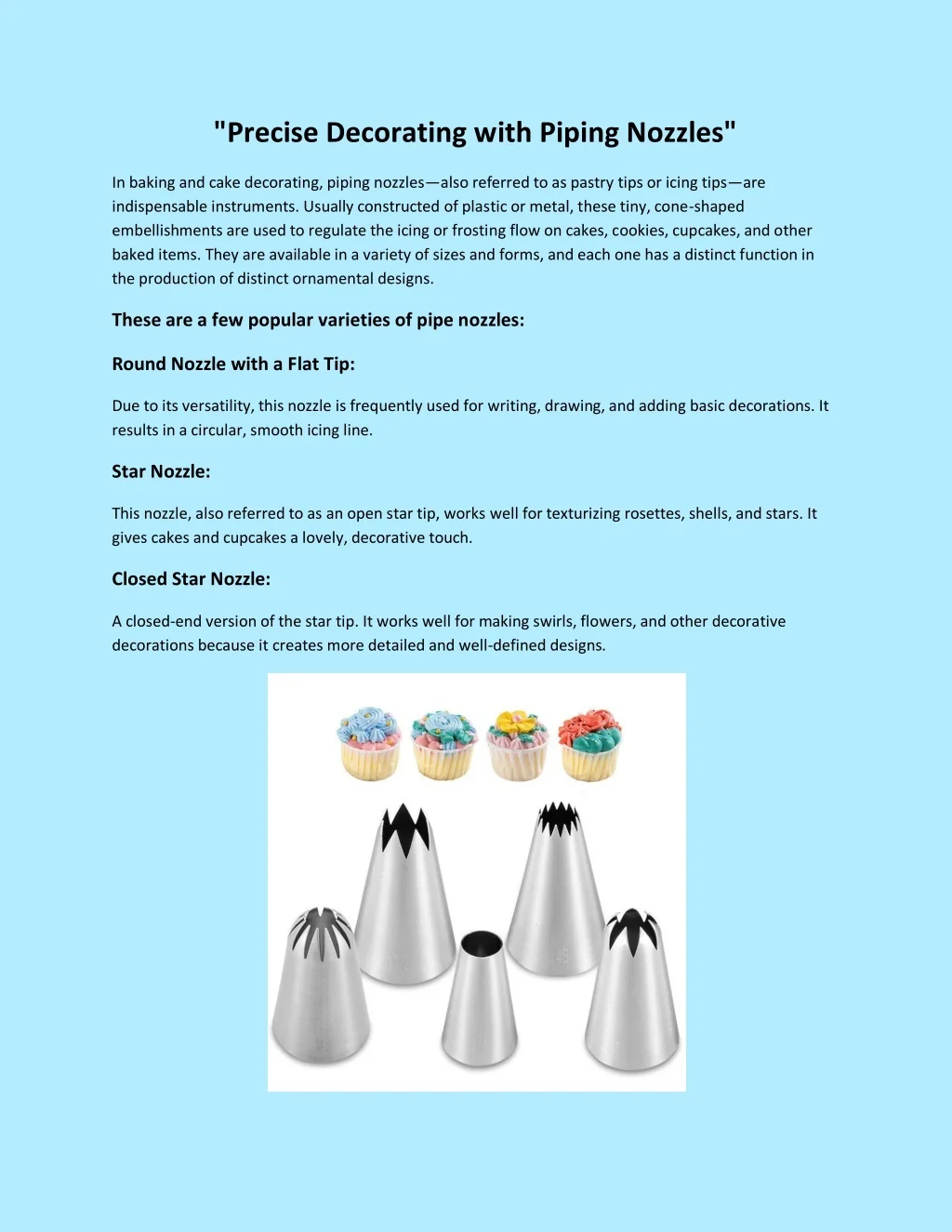 PPT - Precise Decorating with Piping Nozzles PowerPoint Presentation ...