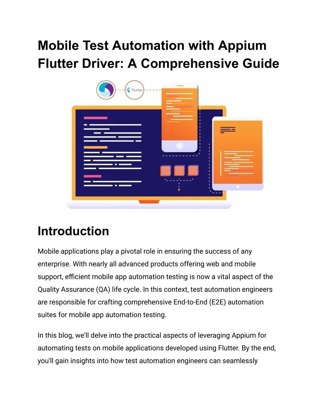 Ppt Mobile Test Automation With Appium Flutter Driver A Comprehensive Guide Powerpoint