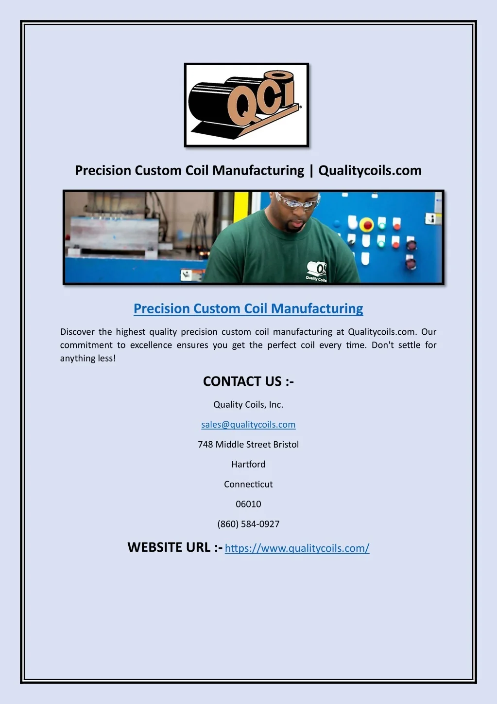 PPT - Precision Custom Coil Manufacturing | Qualitycoils.com PowerPoint ...
