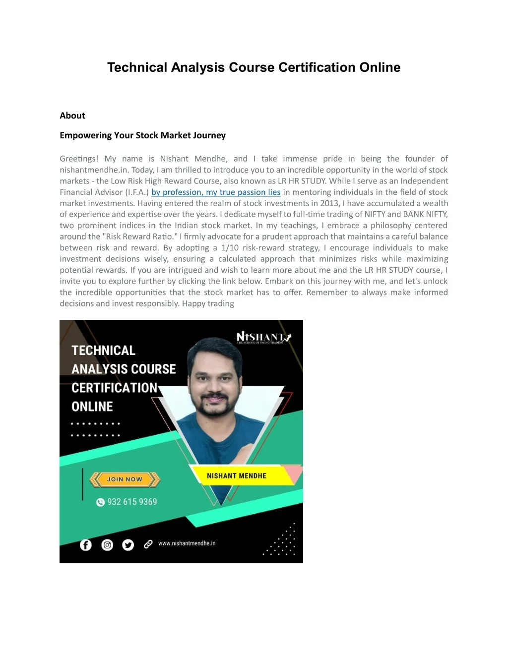 PPT - Technical Analysis Course Certification Online PowerPoint Presentation - ID:12983733