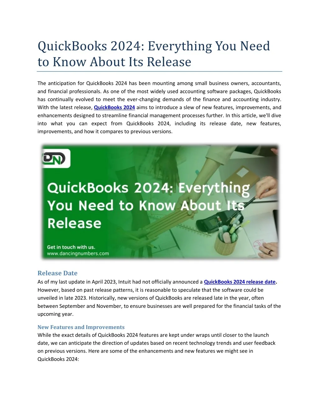 PPT - QuickBooks 2024 Everything You Need to Know About Its Release ...