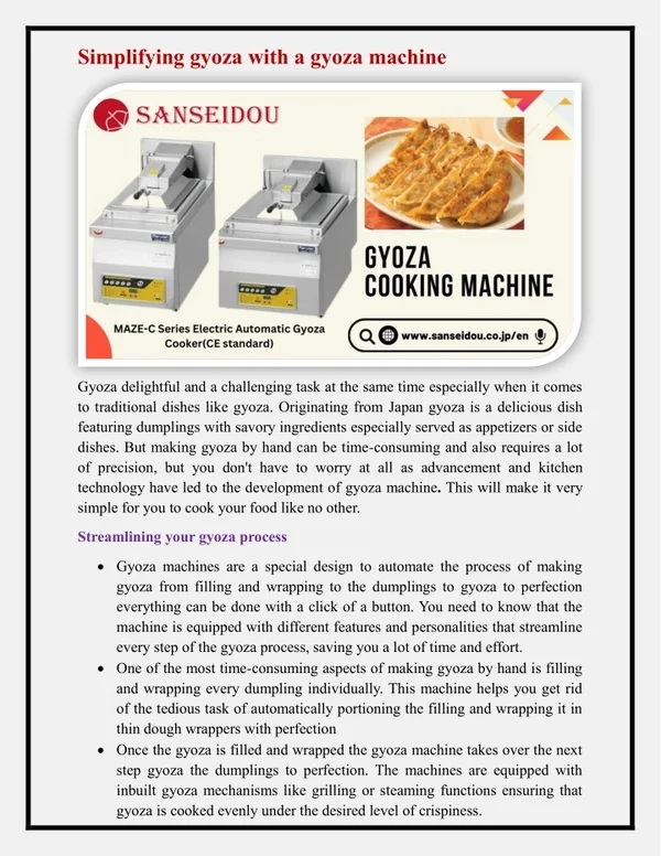 PPT - gyoza cooking machines PowerPoint Presentation, free download ...