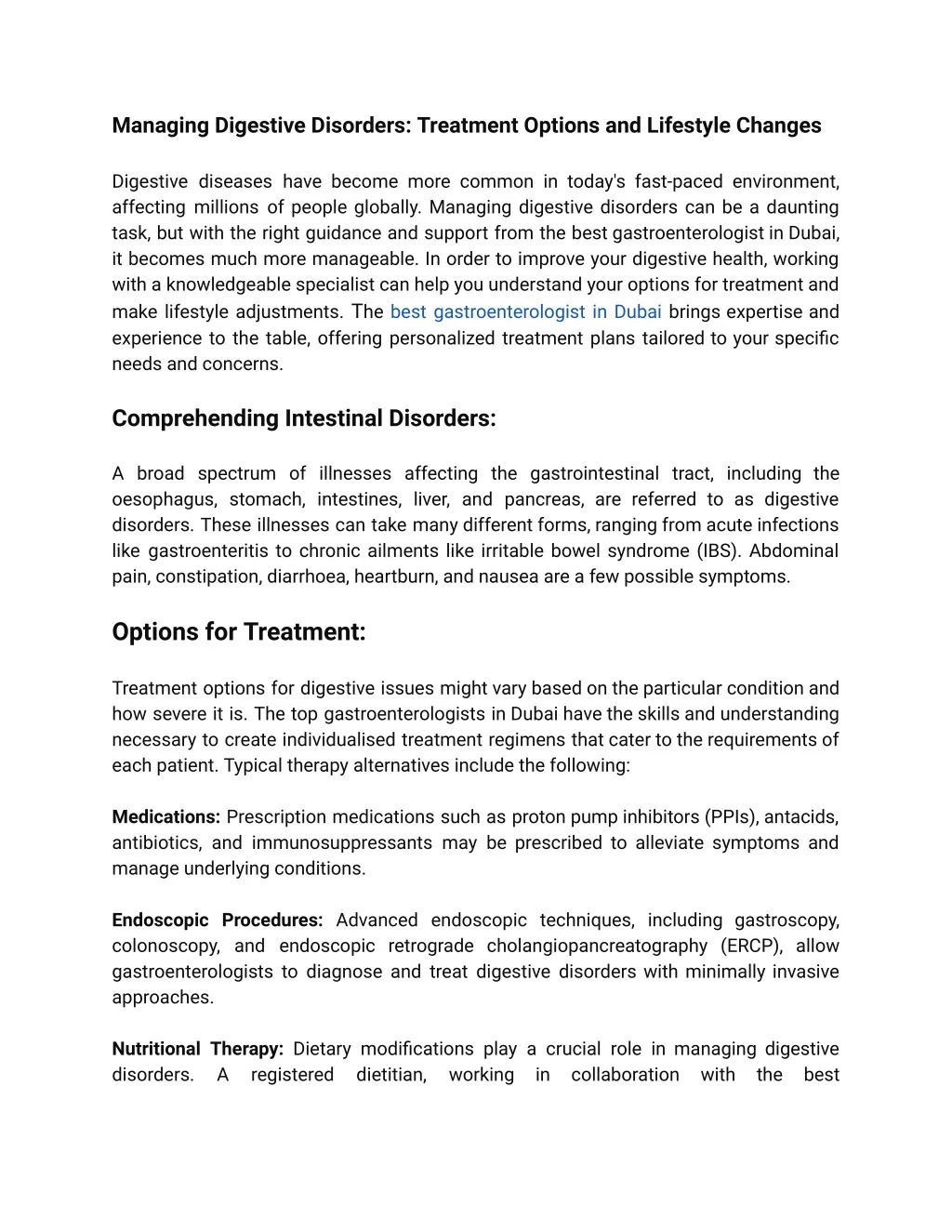 PPT - Managing Digestive Disorders: Treatment Options and Lifestyle ...