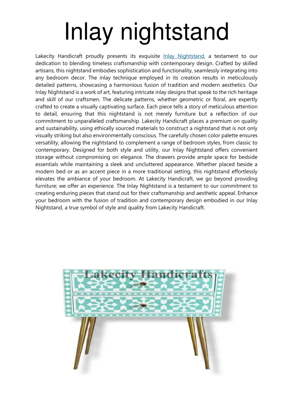 PPT - Inlay nightstand PowerPoint Presentation, free download - ID:12987313