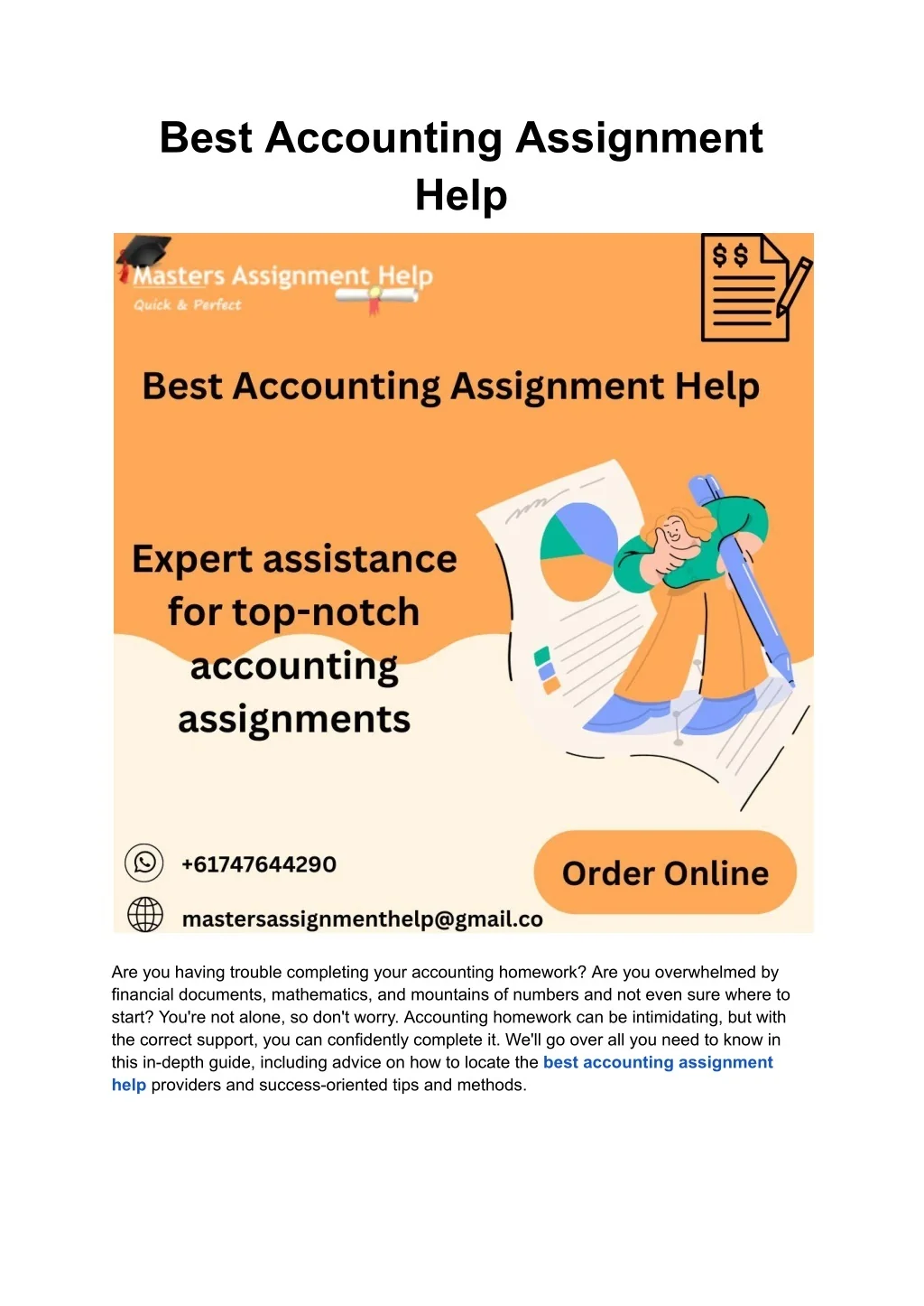 PPT - Best Accounting Assignment Help PowerPoint Presentation, free ...
