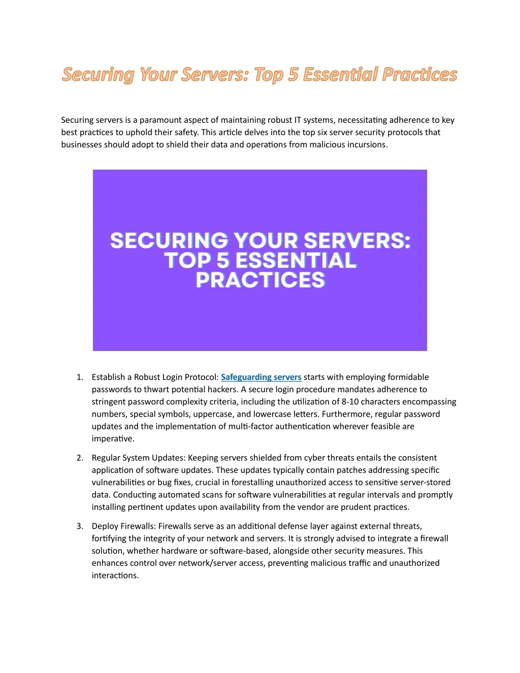 PPT - Securing Your Servers Top 5 Essential Practices PowerPoint ...