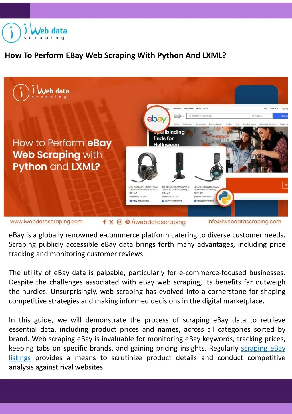 PPT - How To Perform EBay Web Scraping With Python And LXMLppt PowerPoint Presentation - ID:12989514