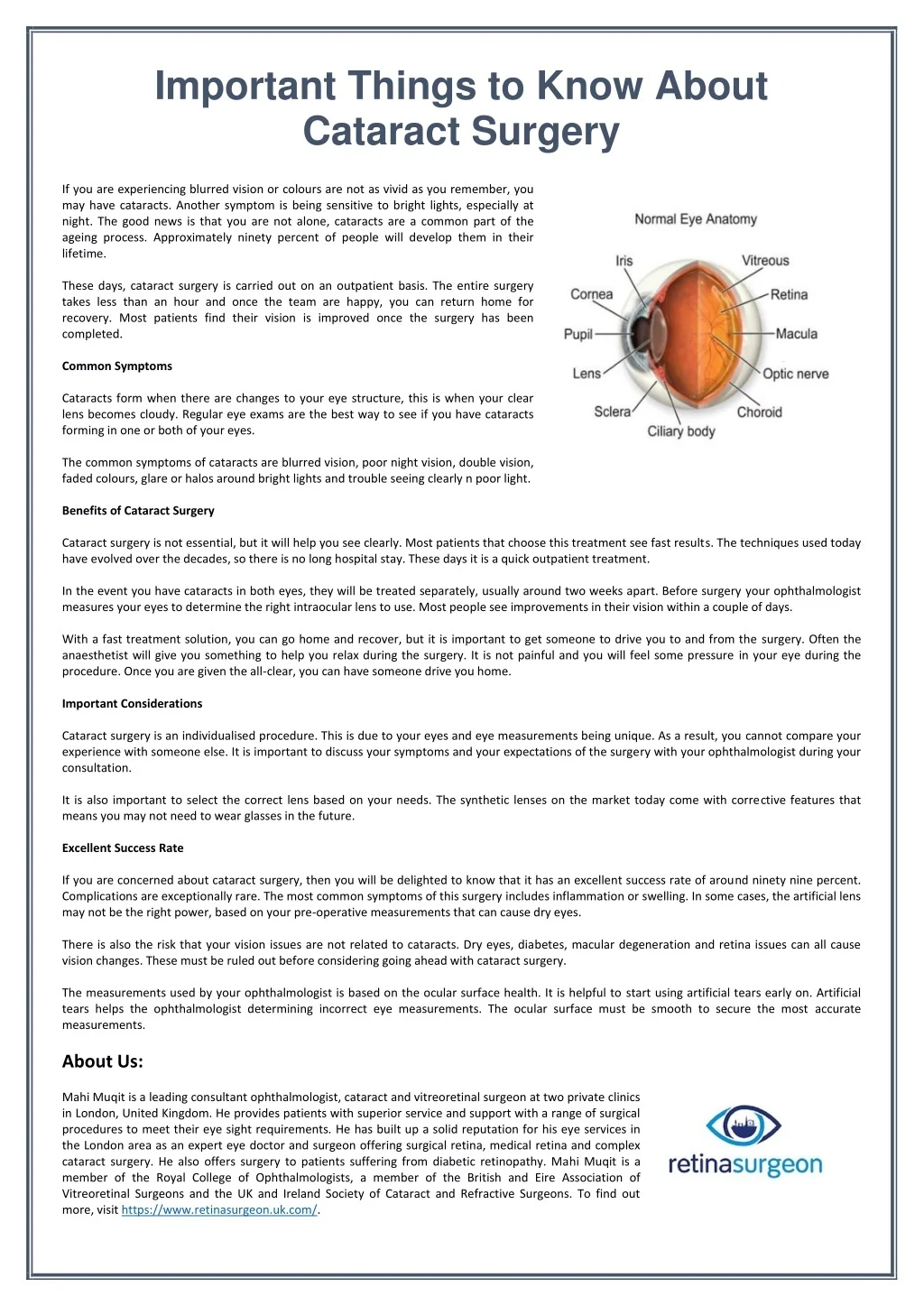 PPT - Important Things to Know About Cataract Surgery PowerPoint ...
