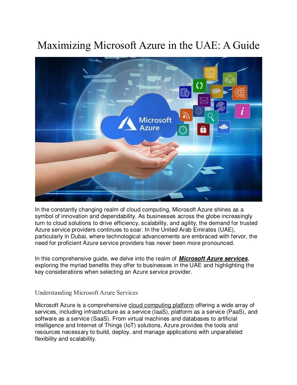 PPT - Maximizing Microsoft Azure in the UAE: A Guide PowerPoint ...