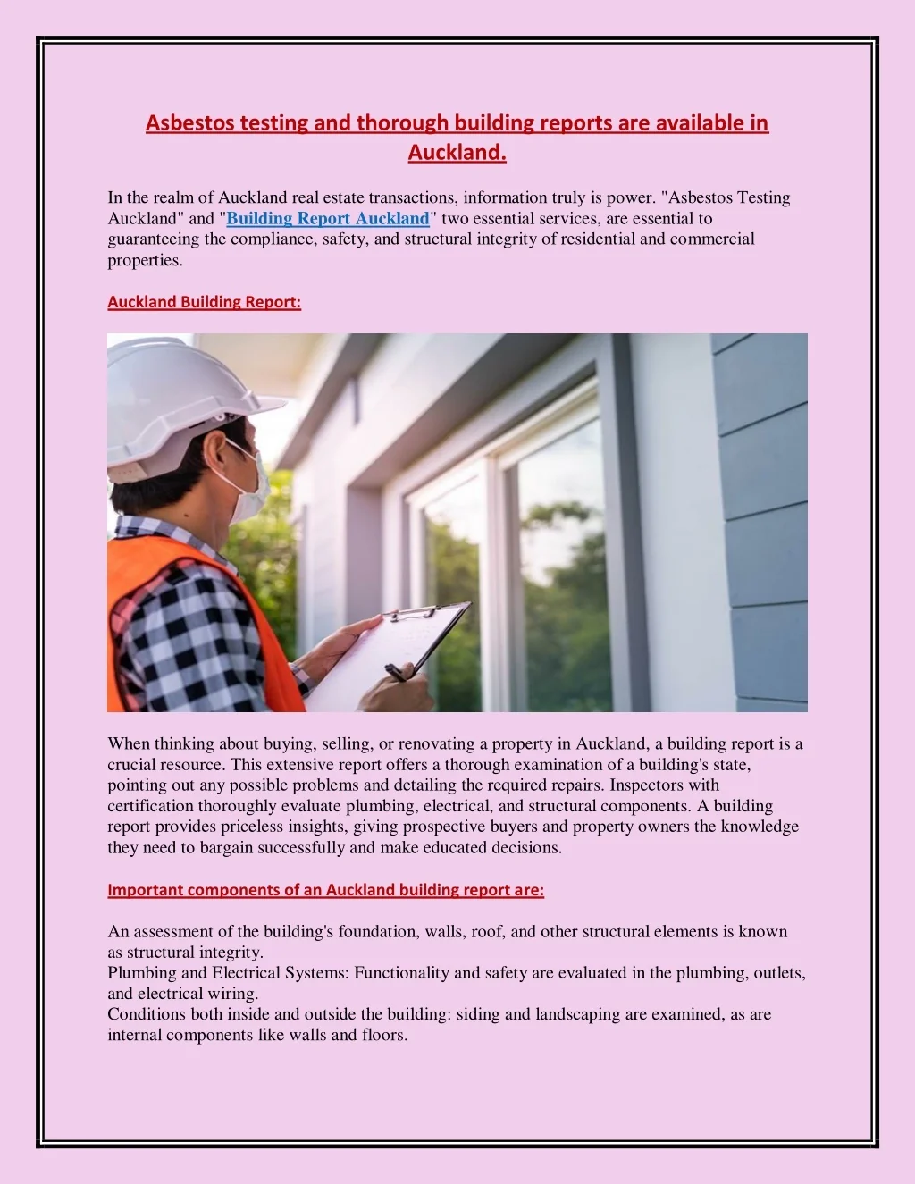 PPT - Asbestos testing and thorough building reports are available in ...