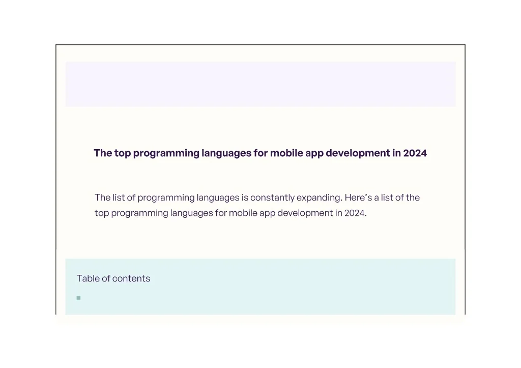 PPT - The Top Programming Languages for Mobile App Development in 2024 PowerPoint Presentation ...