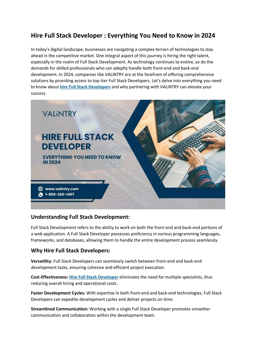 PPT - Hire Full Stack Developer : Everything You Need to Know in 2024 PowerPoint Presentation ...