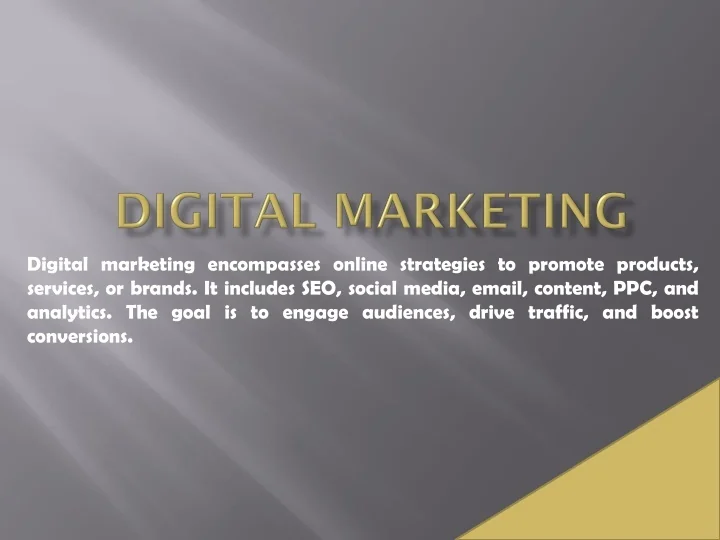 PPT - Digital Marketing PowerPoint Presentation, free download - ID ...
