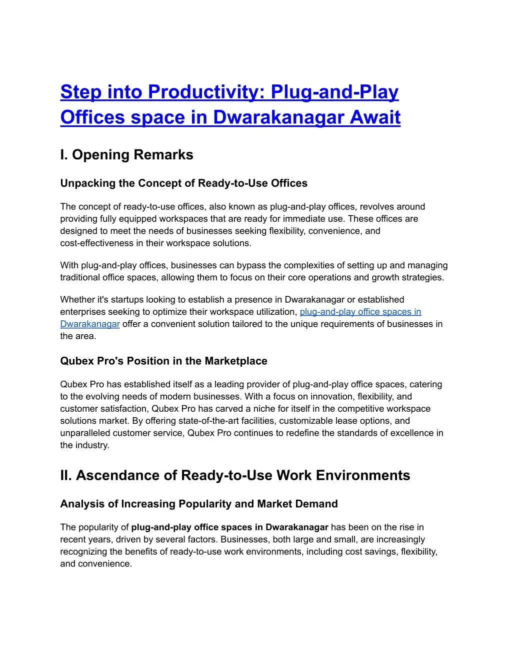 PPT - Step into Productivity_ Plug-and-Play Offices space in ...