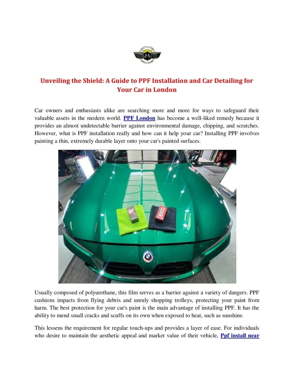 PPT - Unveiling the Shield: A Guide to PPF Installation and Car ...