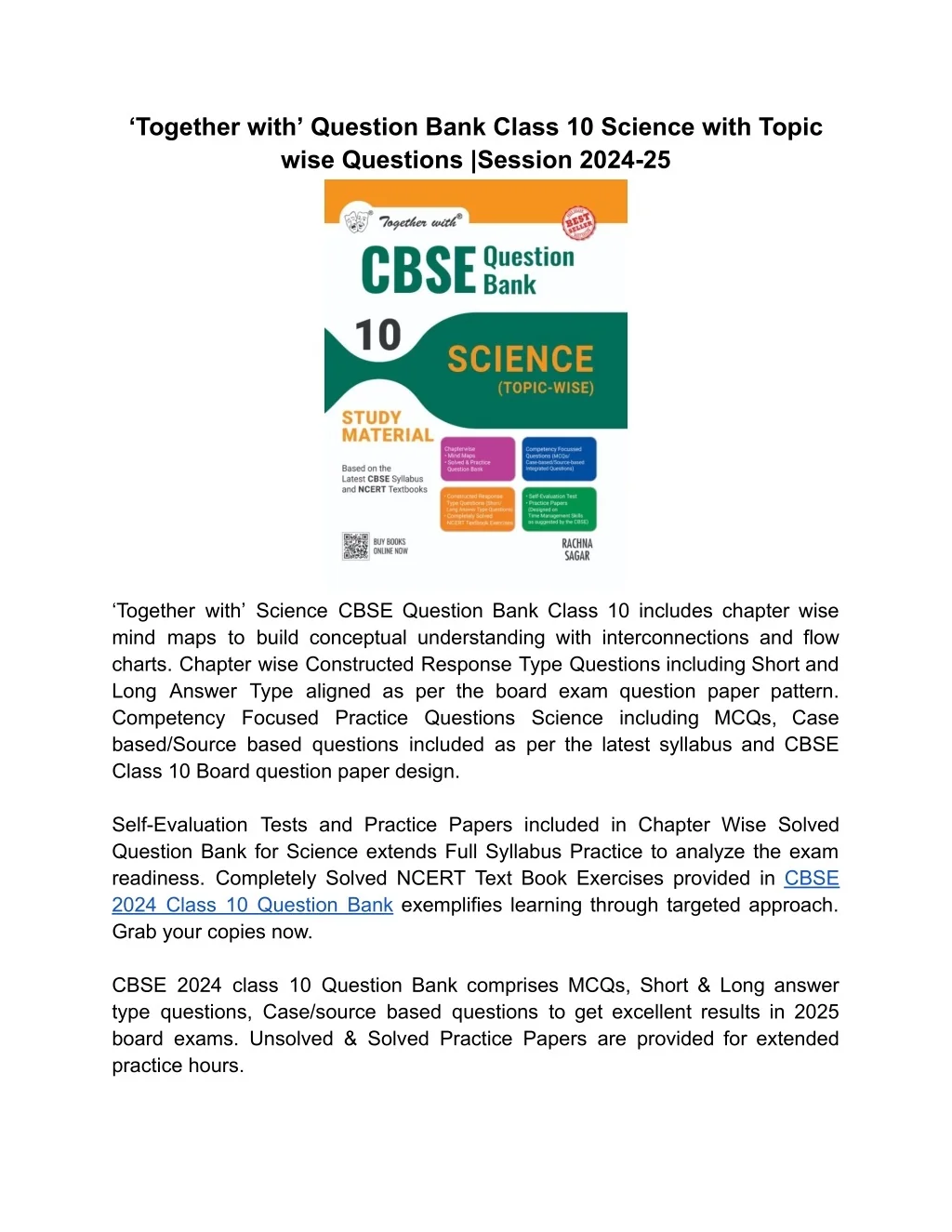 PPT - Best CBSE Question Bank Class 10 Science with answers for 2025 ...