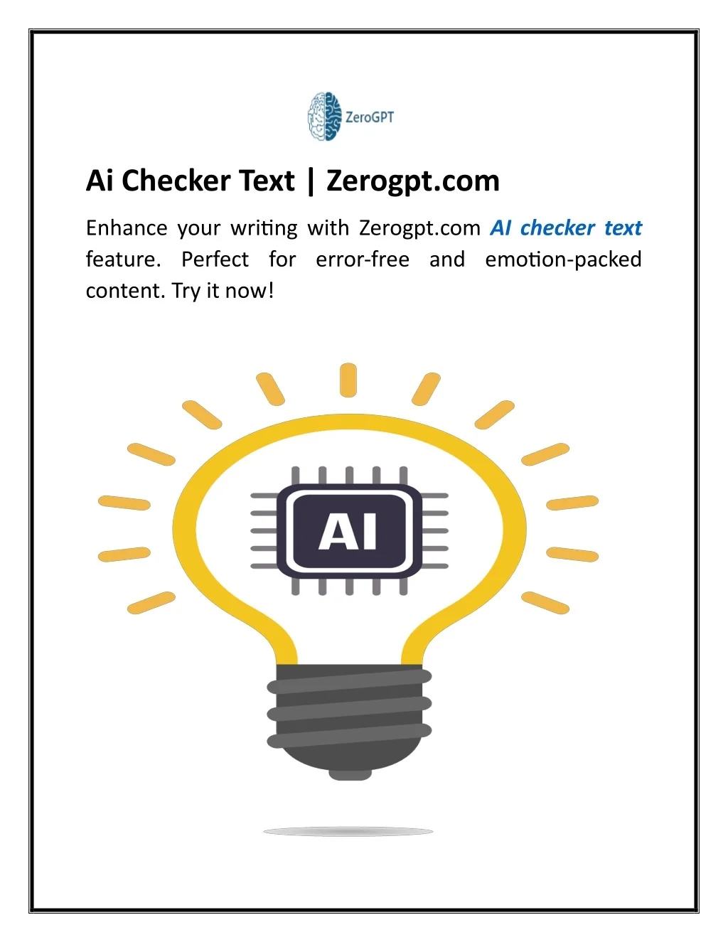 PPT - Ai Checker Text Zerogpt.com PowerPoint Presentation, free ...