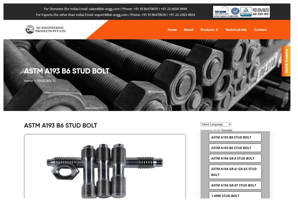 PPT - ASTM A193 B6 STUD BOLT PowerPoint Presentation, free download - ID:13009623