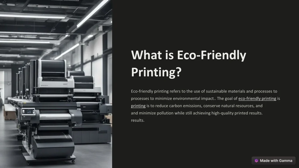 PPT - Print with Purpose Eco-Friendly Printing Solutions PowerPoint ...