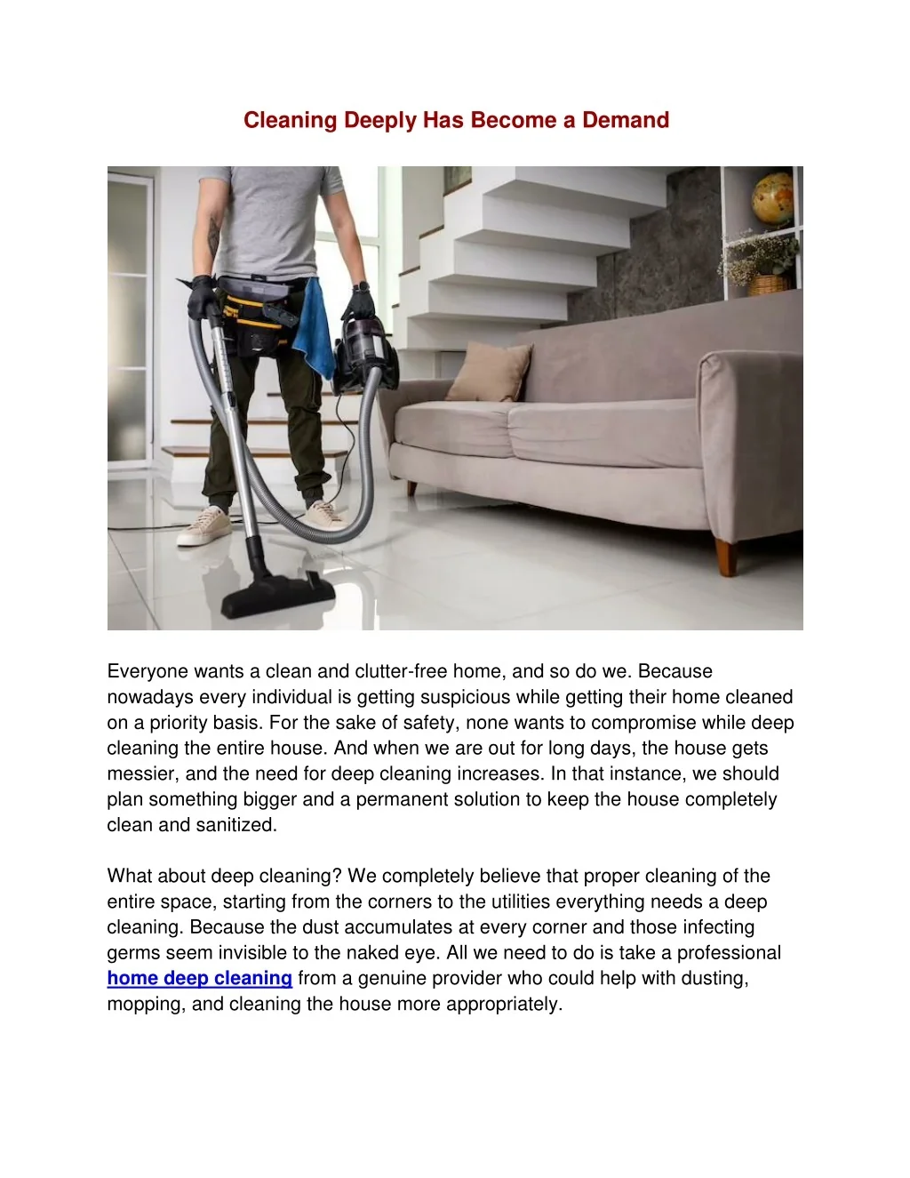 PPT - Cleaning Deeply Has Become A Demand PowerPoint Presentation, free ...