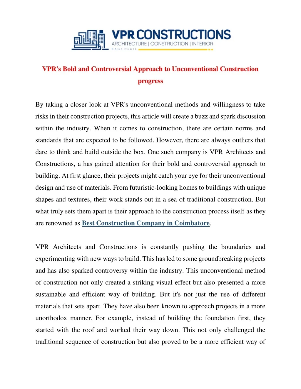 PPT - VPR's Bold and Controversial Approach to Unconventional ...