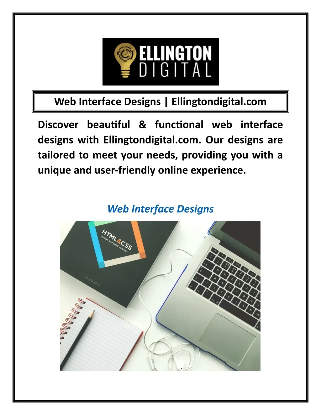 PPT - Web Interface Designs | Ellingtondigital.com PowerPoint ...
