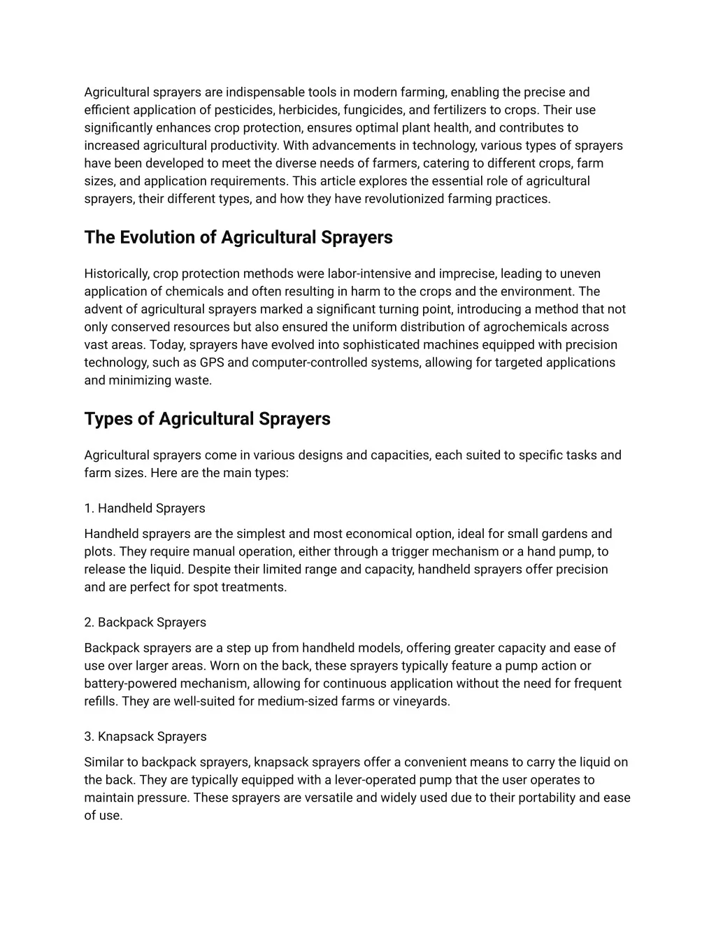 PPT - Types of Agricultural Sprayers PowerPoint Presentation, free ...