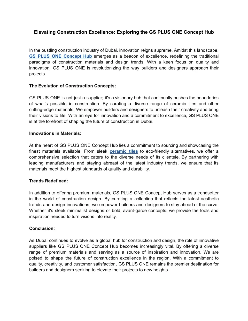 PPT - Elevating Construction Excellence Exploring the GS PLUS ONE ...