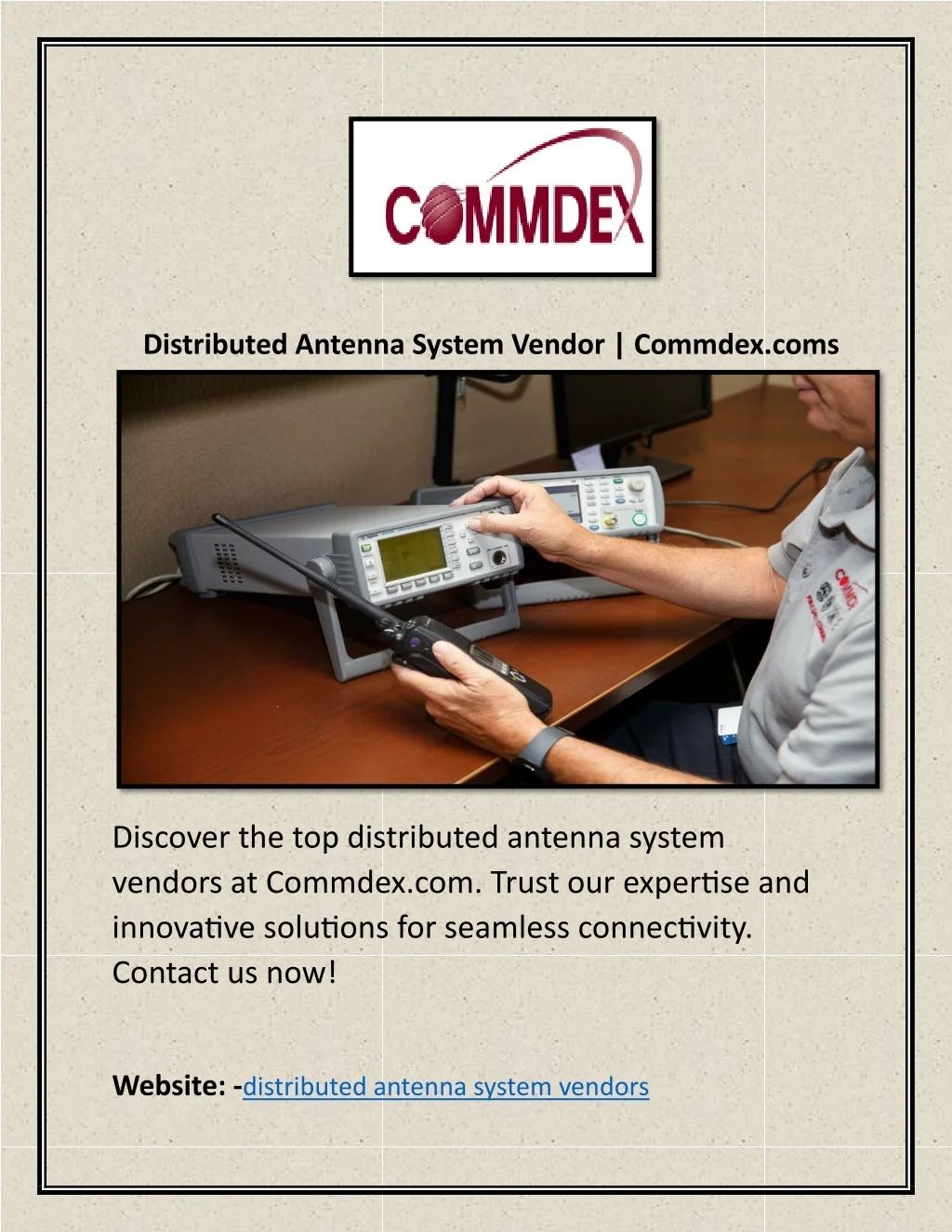 PPT - Distributed Antenna System Vendor | Commdex.coms PowerPoint ...