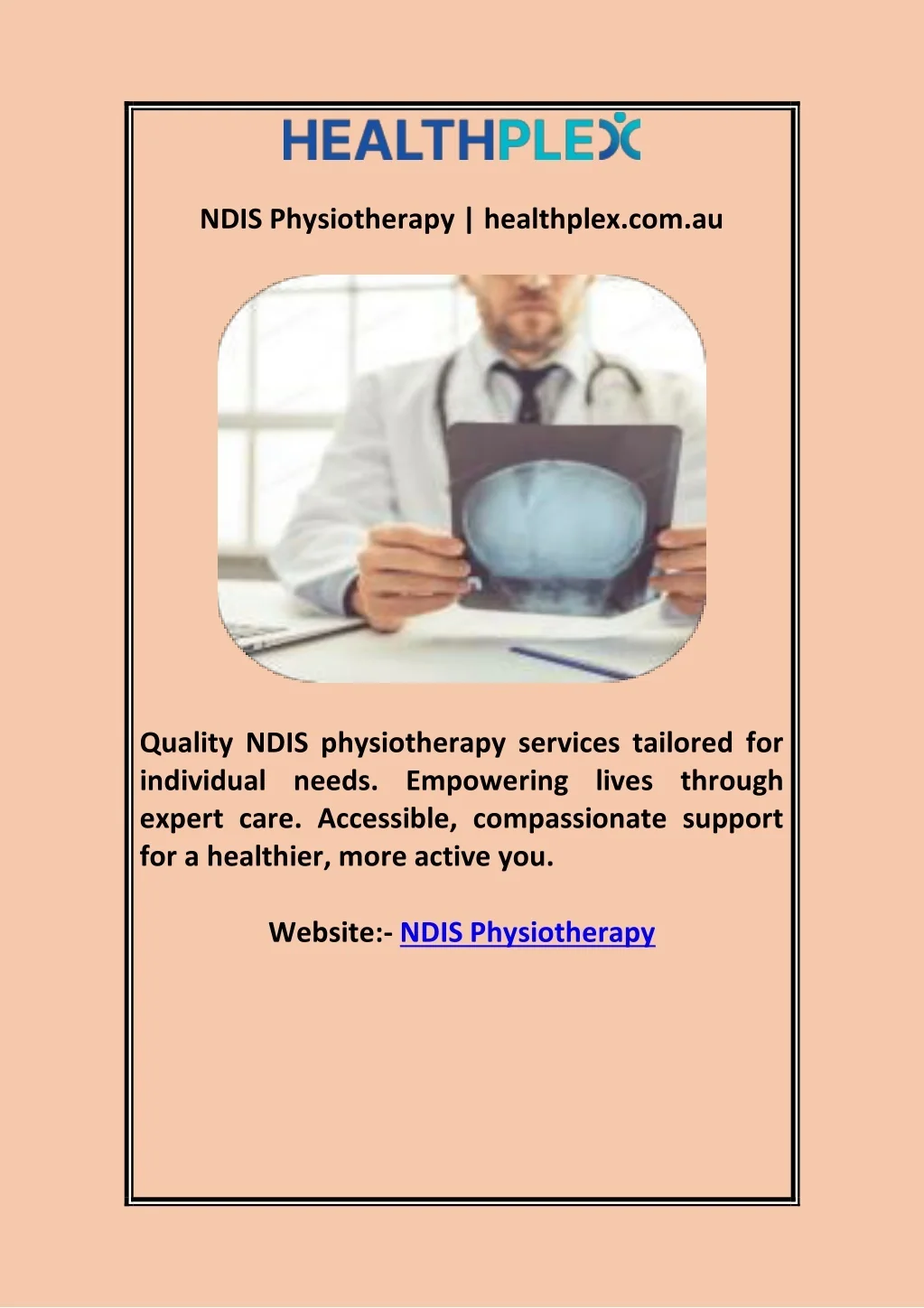 PPT - NDIS Physiotherapy PowerPoint Presentation, free download - ID ...