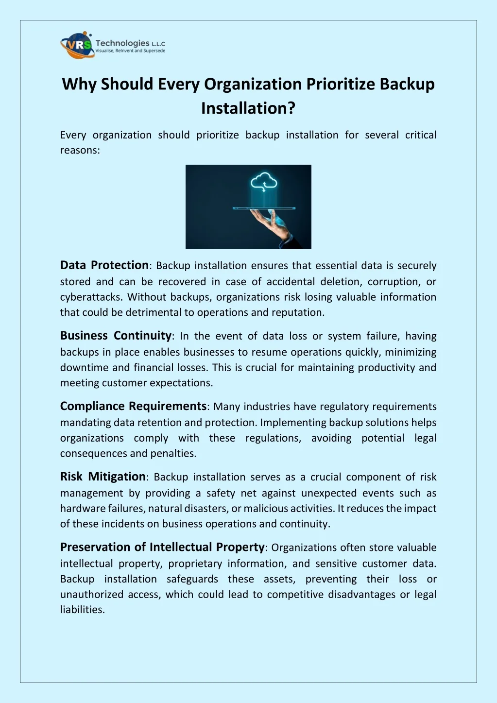 PPT - Why Should Every Organization Prioritize Backup Installation ...