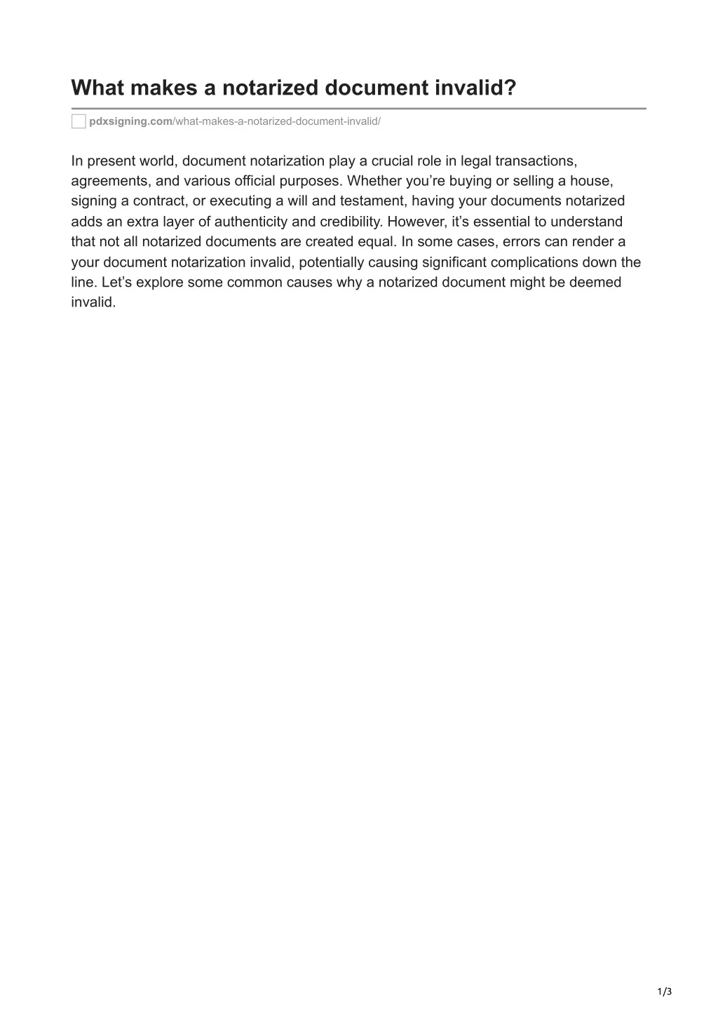 PPT - What makes a notarized document invalid PowerPoint Presentation ...
