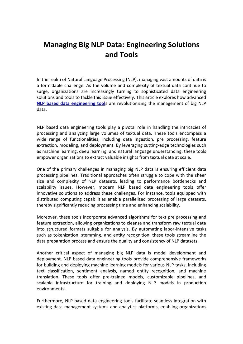 PPT - NLP based Data Engineering Solutions and Tools PowerPoint ...
