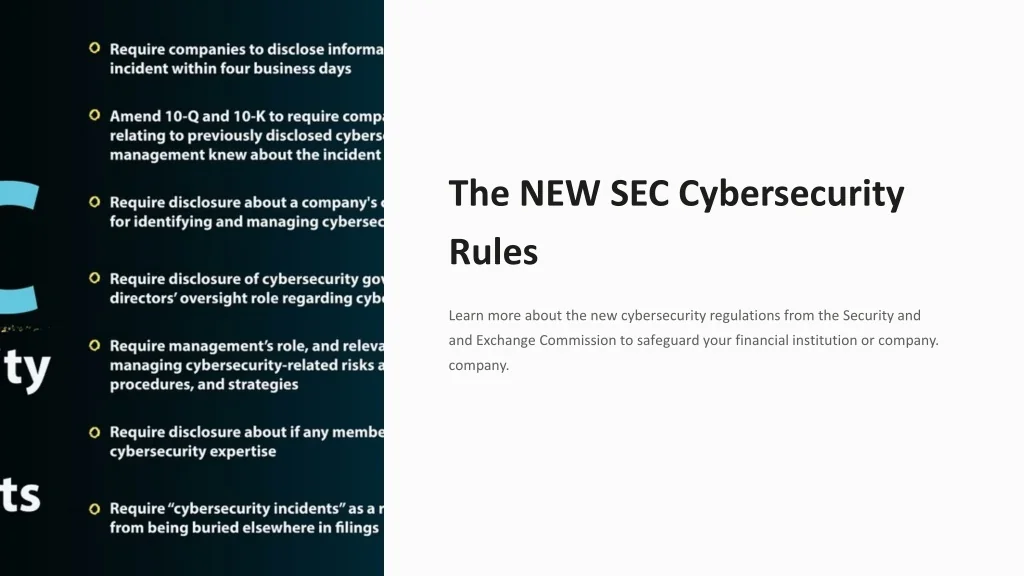 PPT - NEW SEC Cybersecurity Rules - Essert Inc PowerPoint Presentation ...