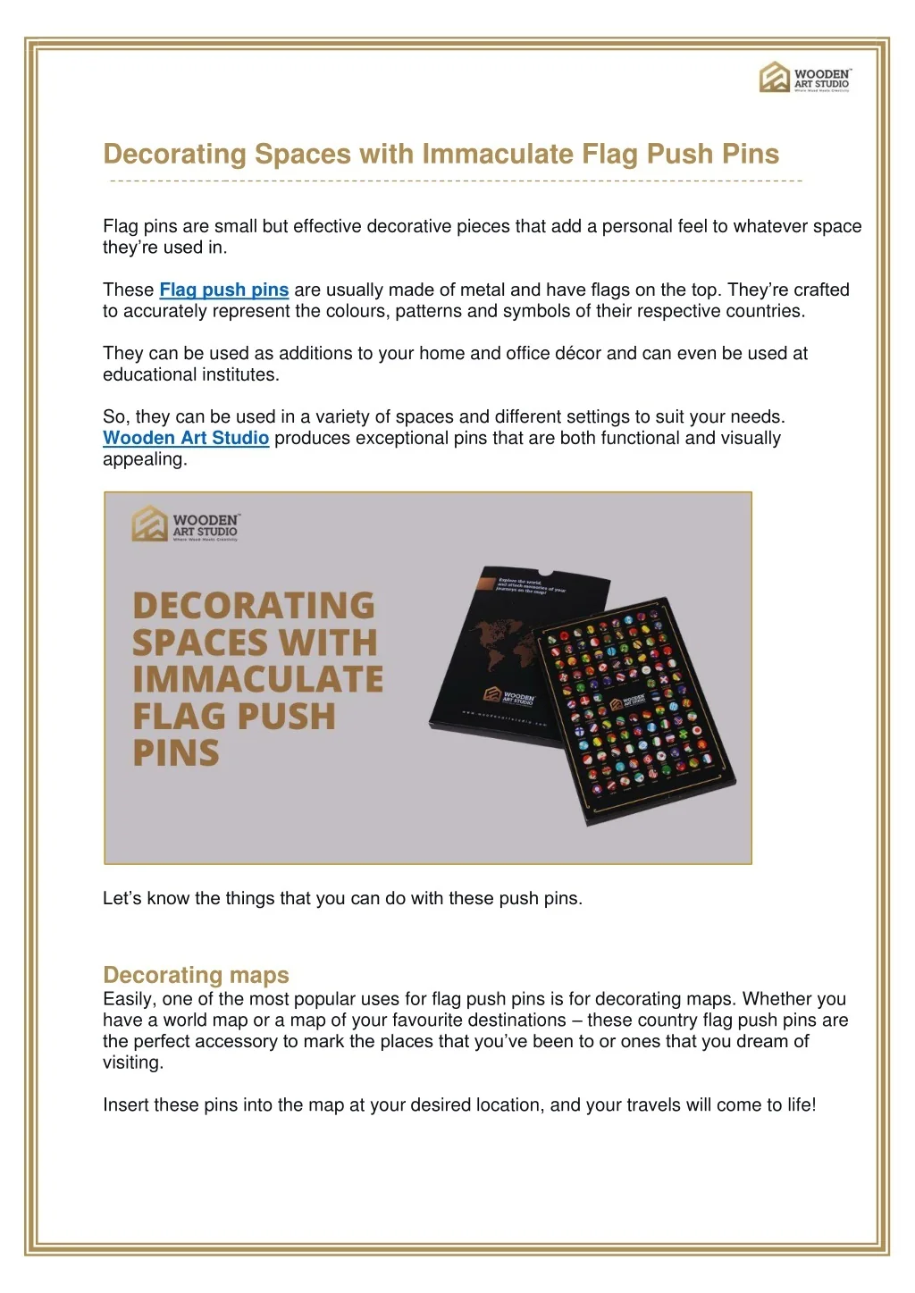 PPT - Decorating Spaces with Immaculate Flag Push Pins PowerPoint ...