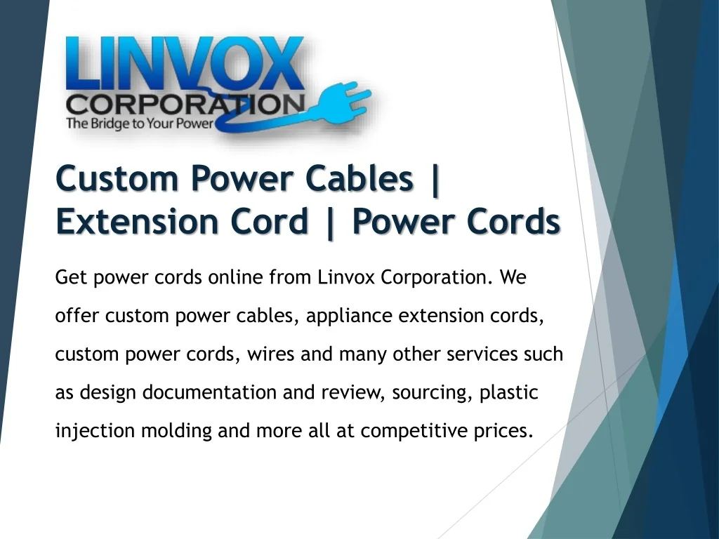 PPT - Custom Power Cables | Extension Cord | Power Cords Online ...