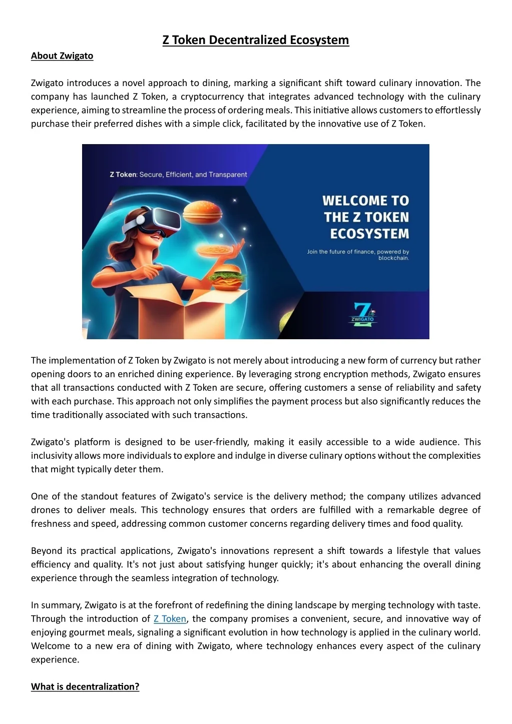 PPT - Z Token Decentralized Ecosystem PowerPoint Presentation, free ...