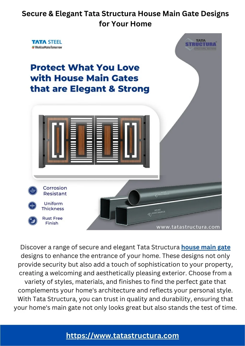 PPT - Secure & Elegant Tata Structura House Main Gate Designs for Your ...