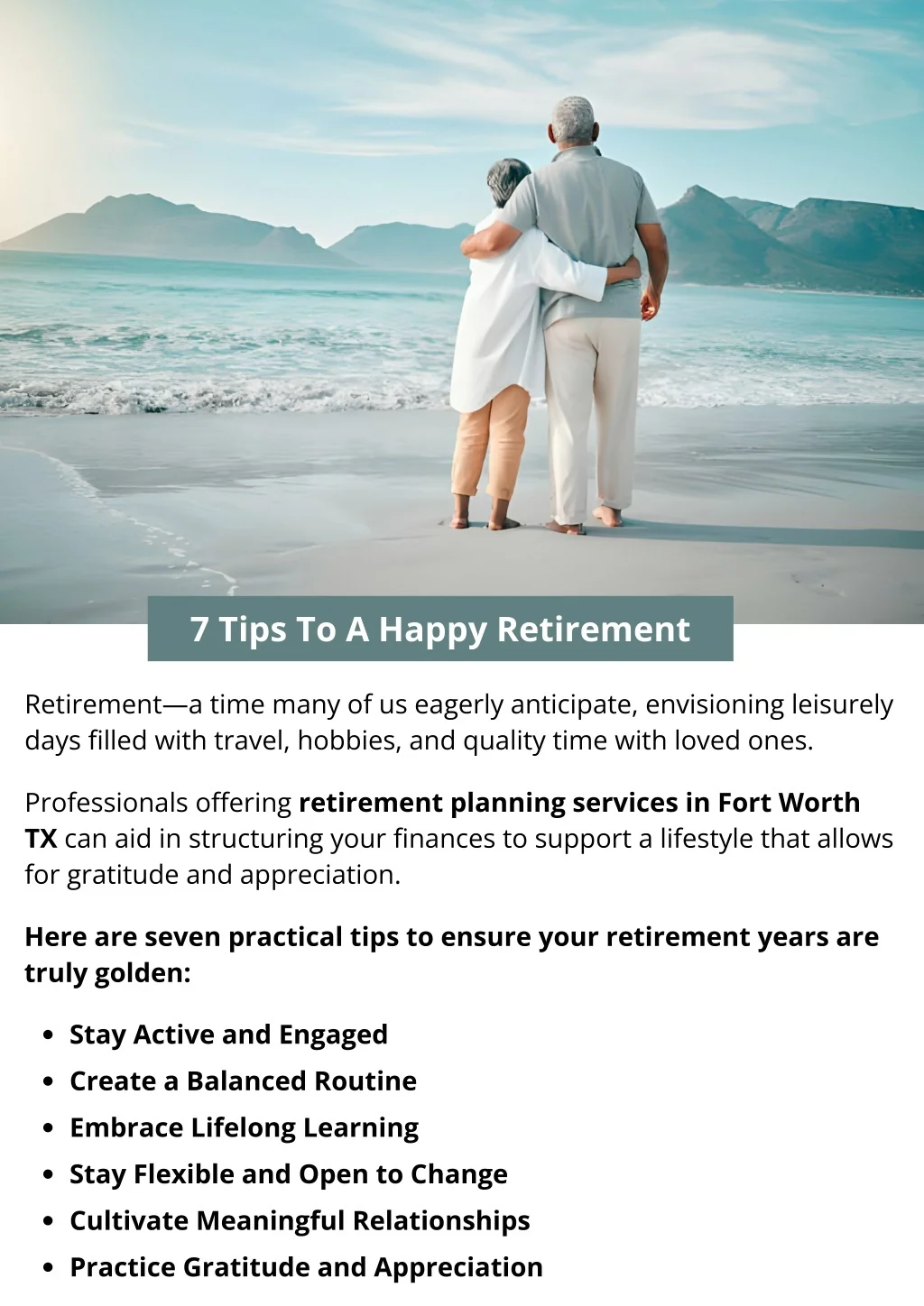 PPT - 7 Tips To A Happy Retirement PowerPoint Presentation, free ...
