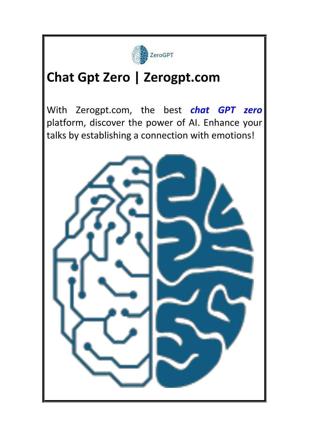 PPT - Chat Gpt Zero Zerogpt.com PowerPoint Presentation, free download ...