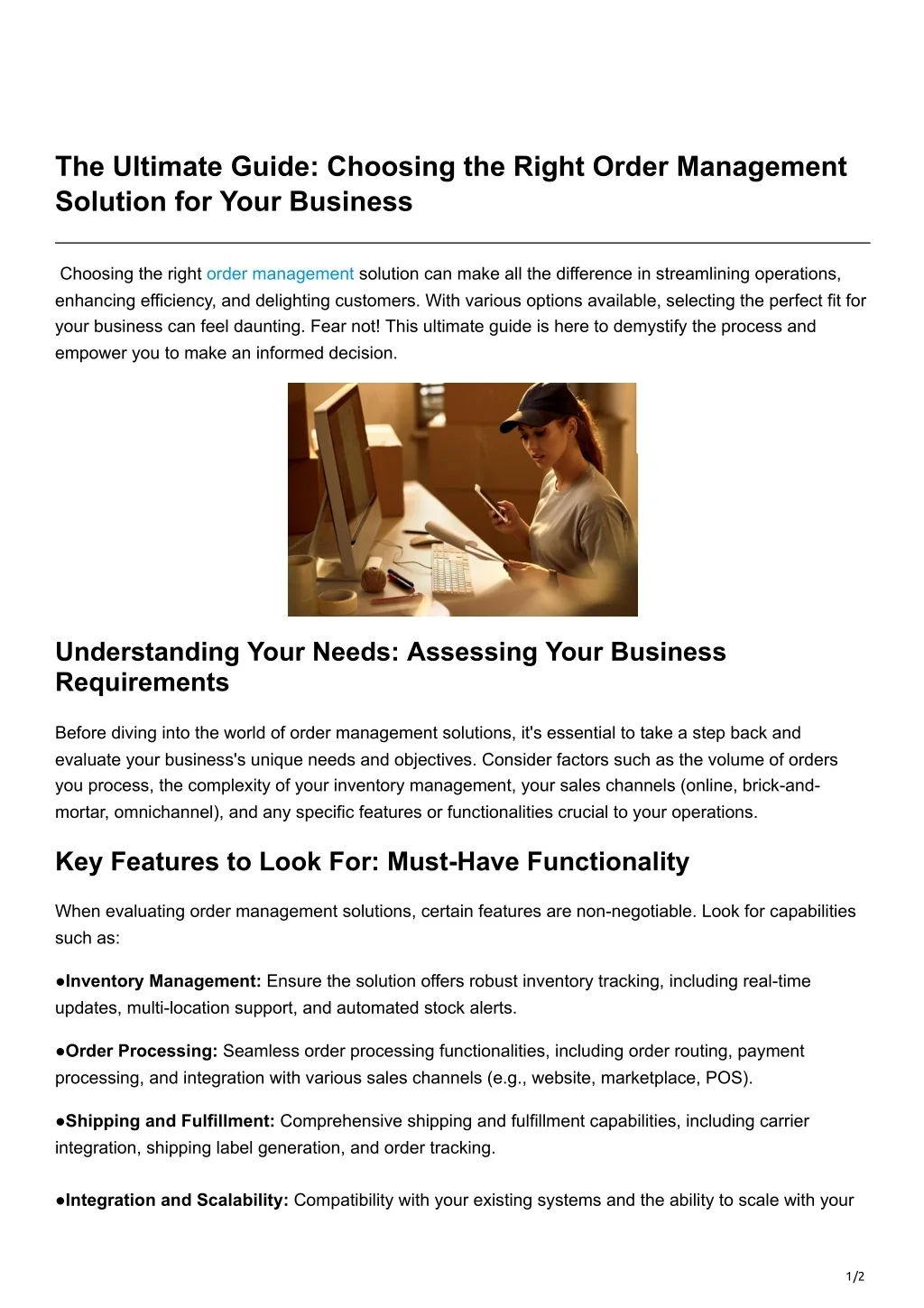 PPT - The Ultimate Guide Choosing the Right Order Management Solution ...