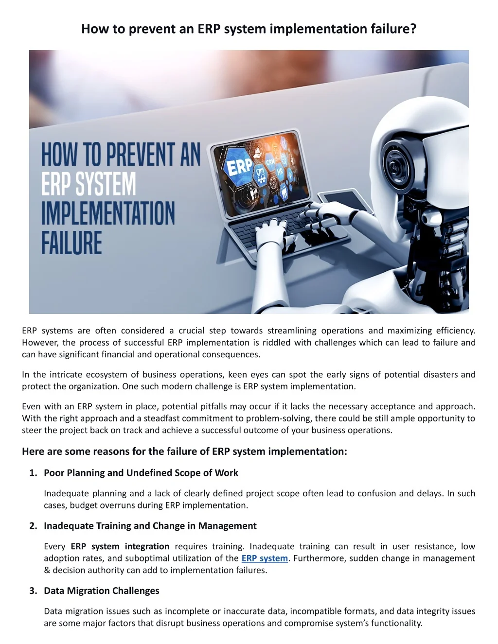 PPT - How to prevent an ERP system implementation failure PowerPoint Presentation - ID:13047316