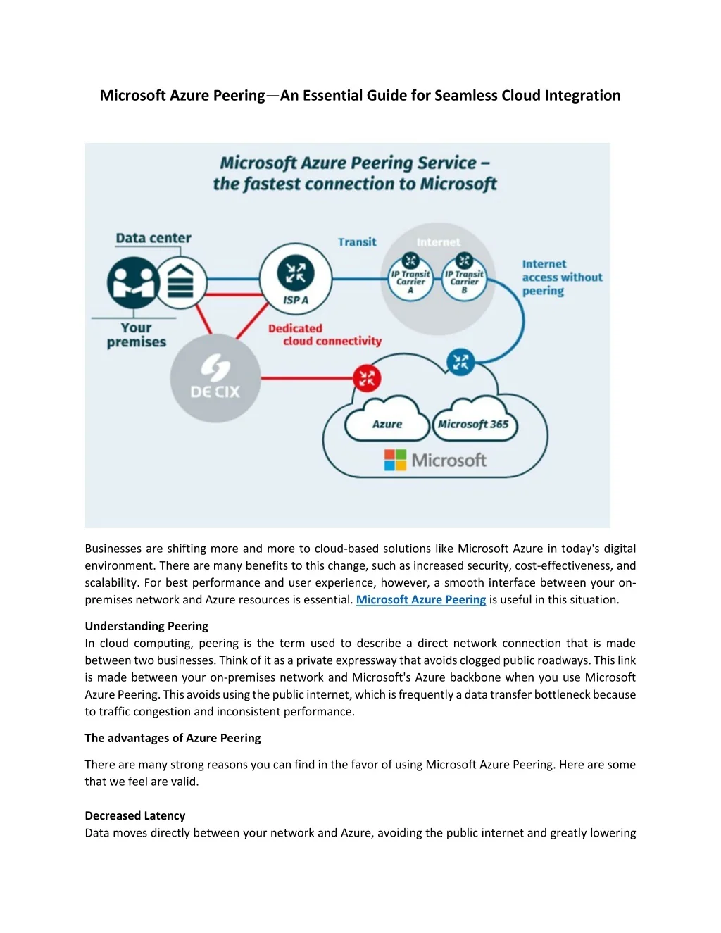 PPT - Microsoft Azure Peering: An Essential Guide for Seamless Cloud ...