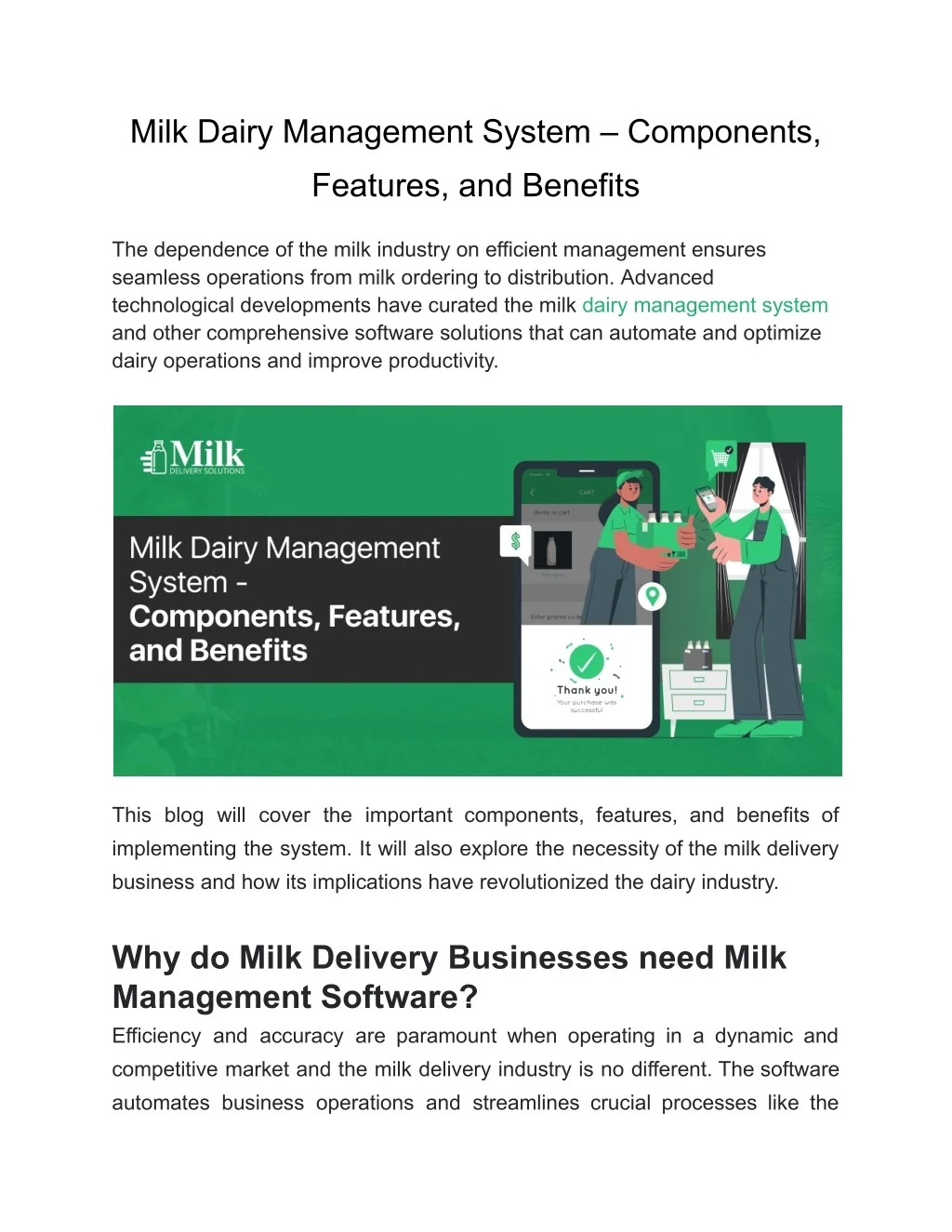 PPT - Milk Dairy Management System – Components, Features, and Benefits ...