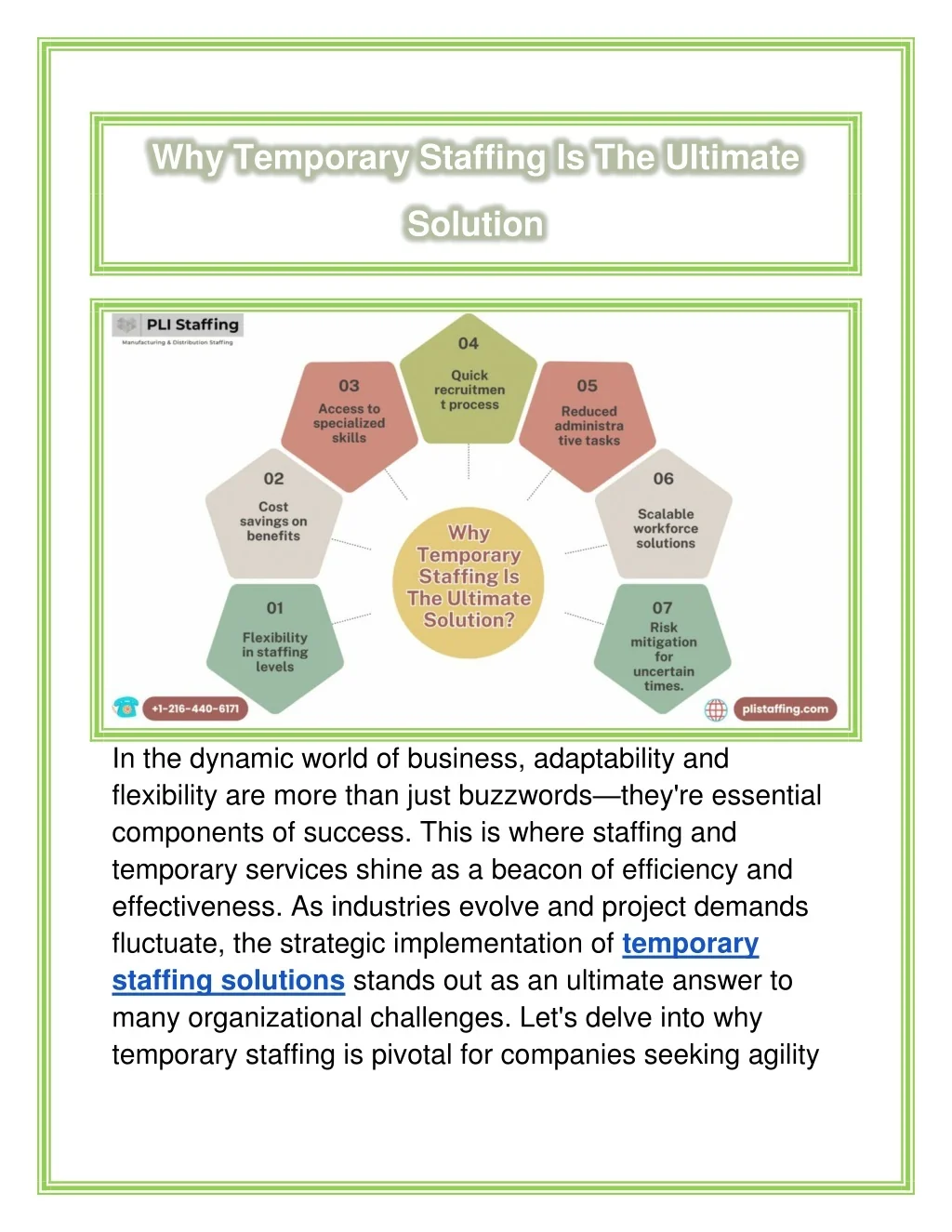 PPT - Why Temporary Staffing Is The Ultimate Solution PowerPoint ...